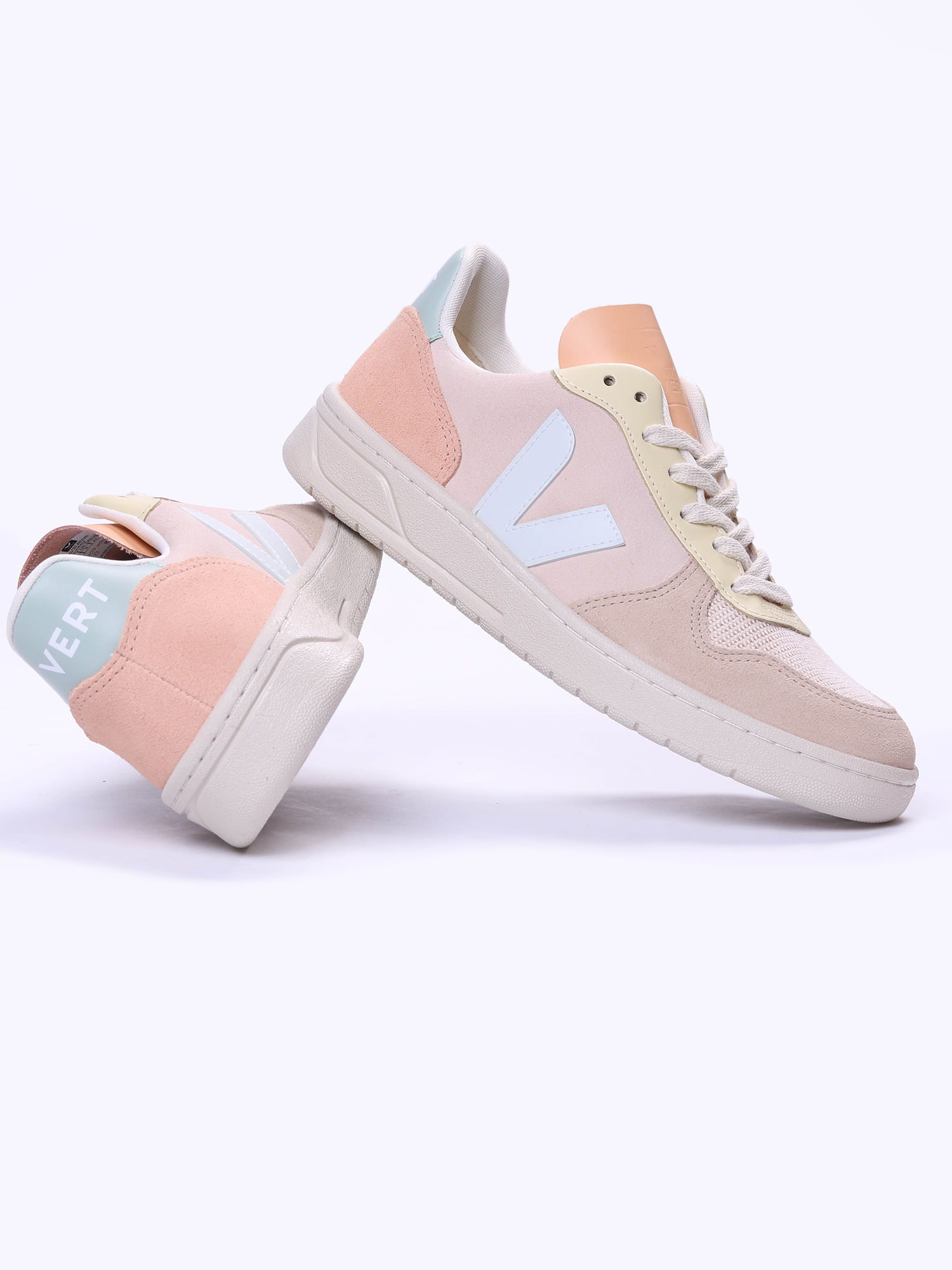 Tênis vert v-10 suede camel cyprus multico - Bali Shoes