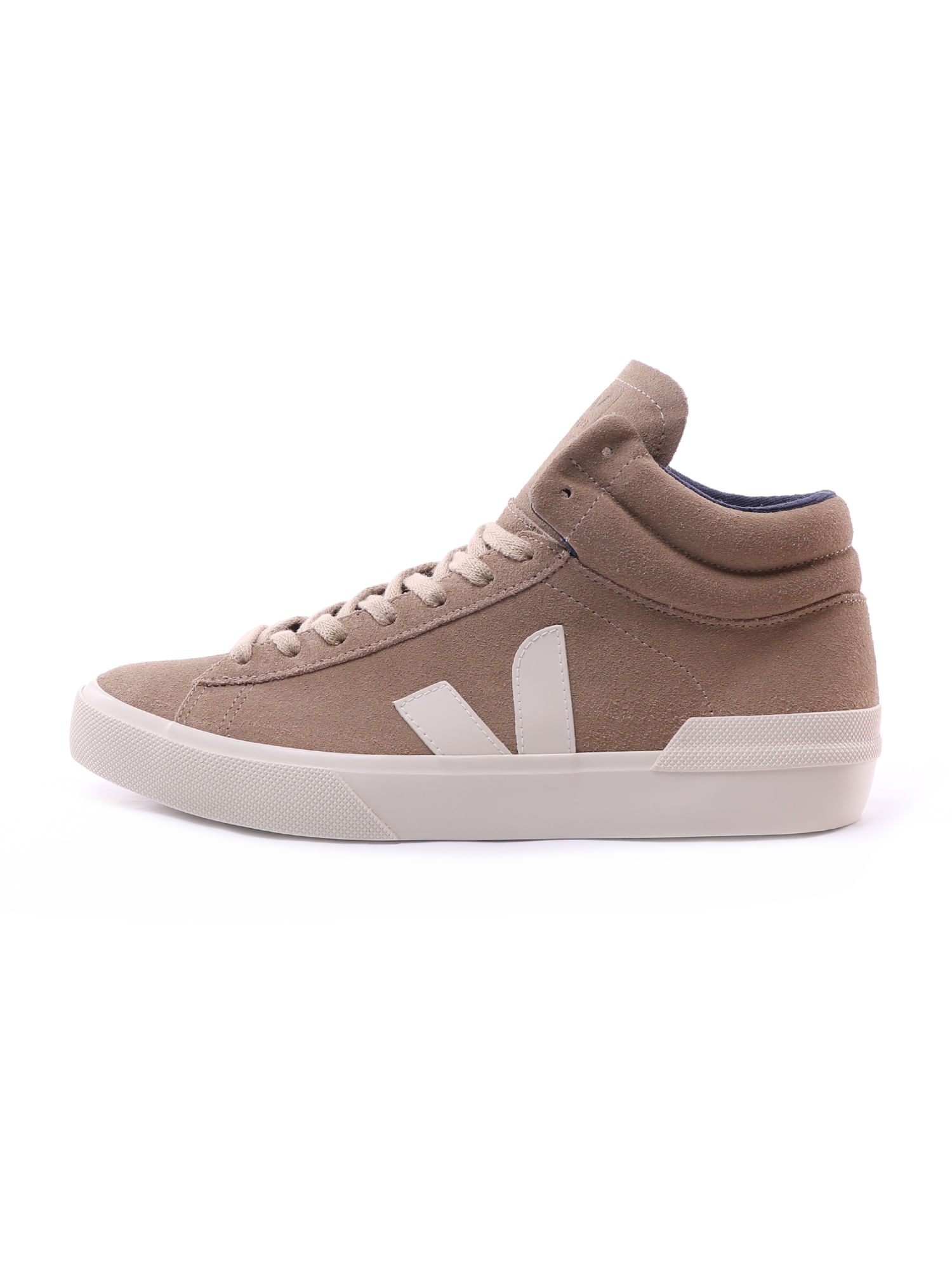 Tênis feminino vert v-12 couro extra white camel - Bali Shoes